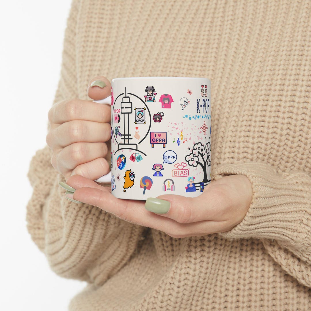 Kpop Mug: Korean Hangul Music Fan Coffee Cup - Etsy
