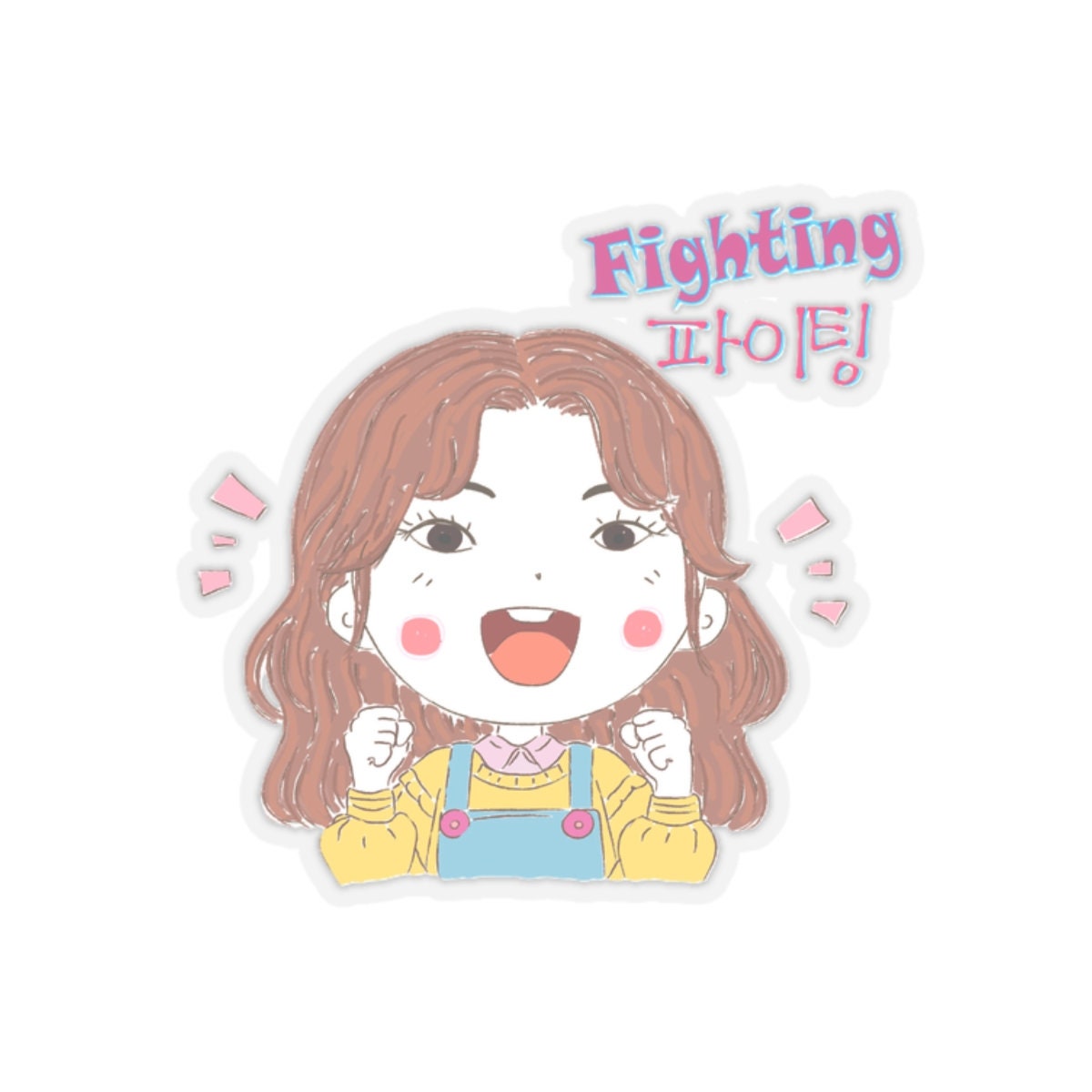 Korean Sticker, Fighting Hwaiting Kiss-cut Stickers, Korean Hwaiting ...