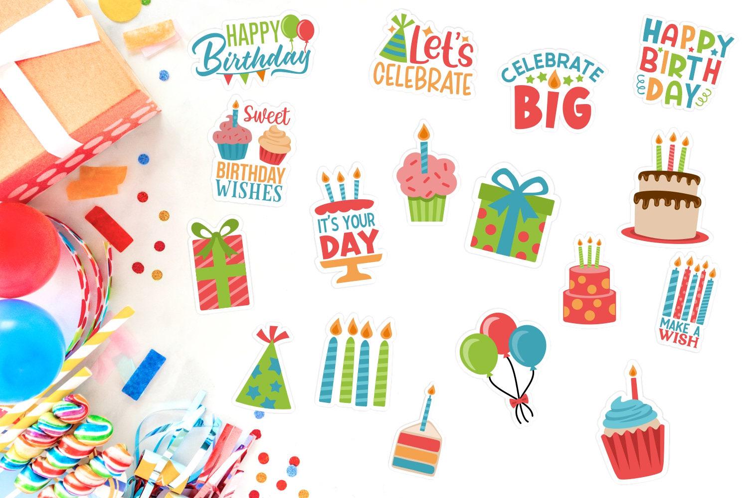 Birthday Stickers | Birthday Sticker Bundle - Etsy