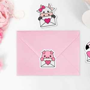 Cute Animal Mail PNG Sticker Bundle, Animal Digital Stickers - Etsy