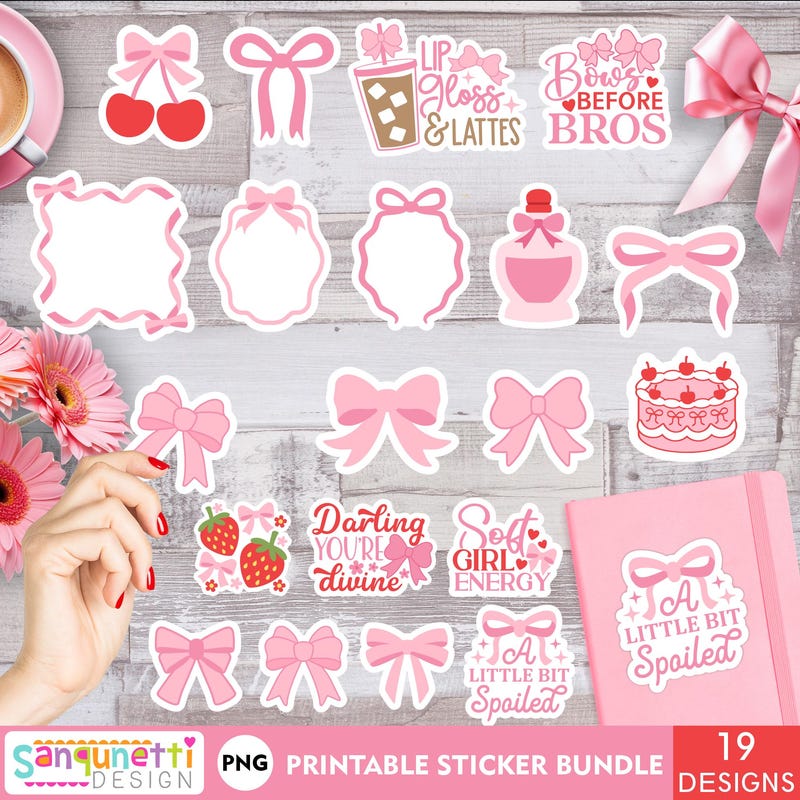 Coquette Cats Sticker Png - Etsy