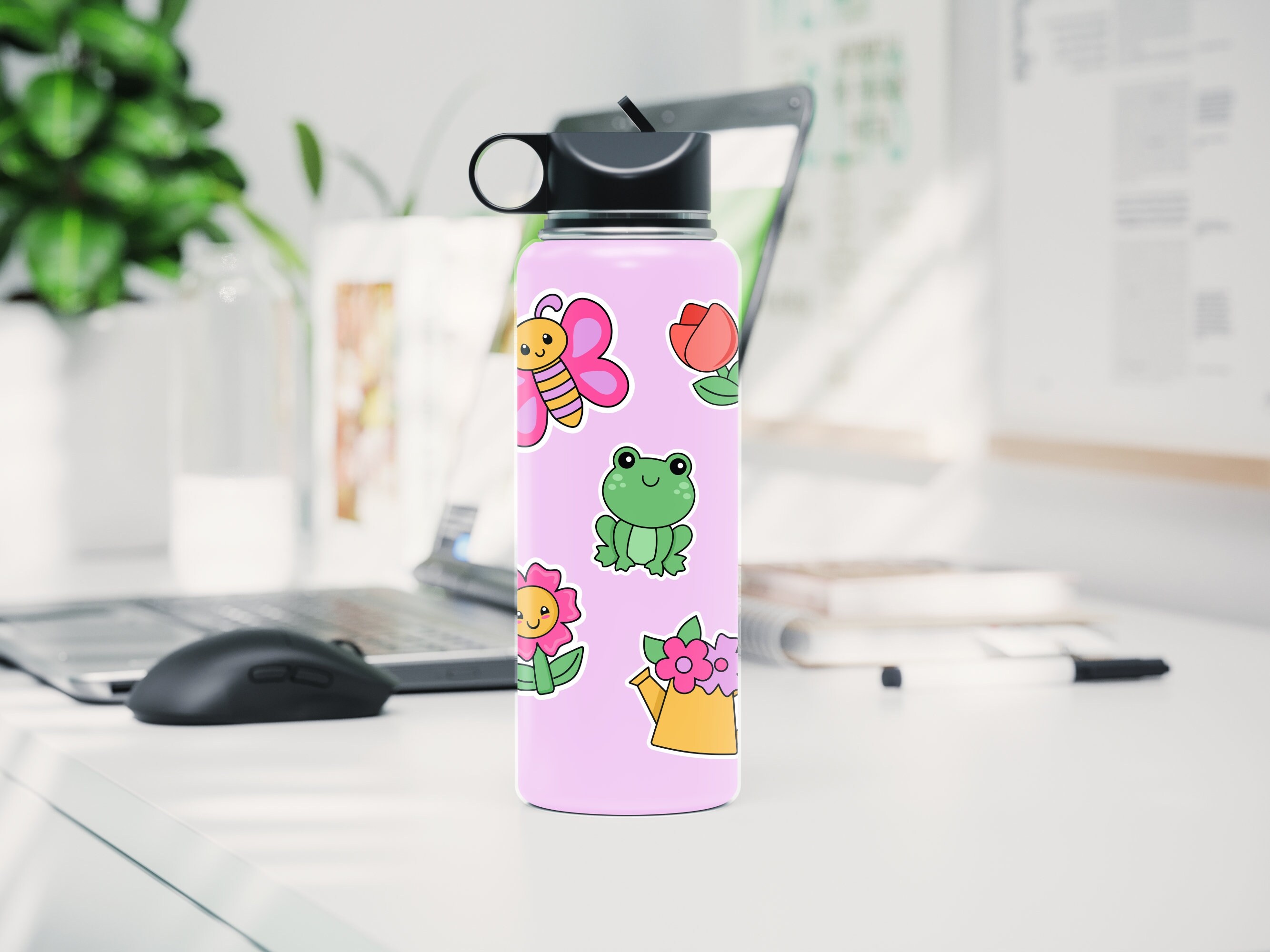 Cute Spring PNG Stickers, Spring Characters Digital Sticker Bundle ...