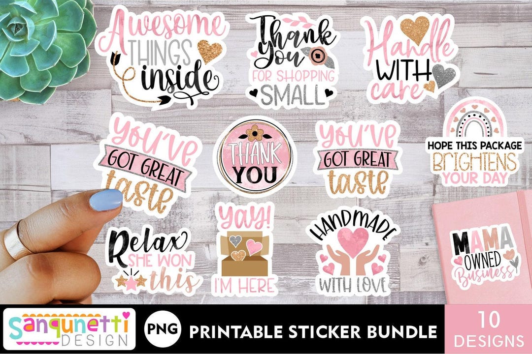 Small Business and Packaging PNG Sticker Bundle, Business Digital ...