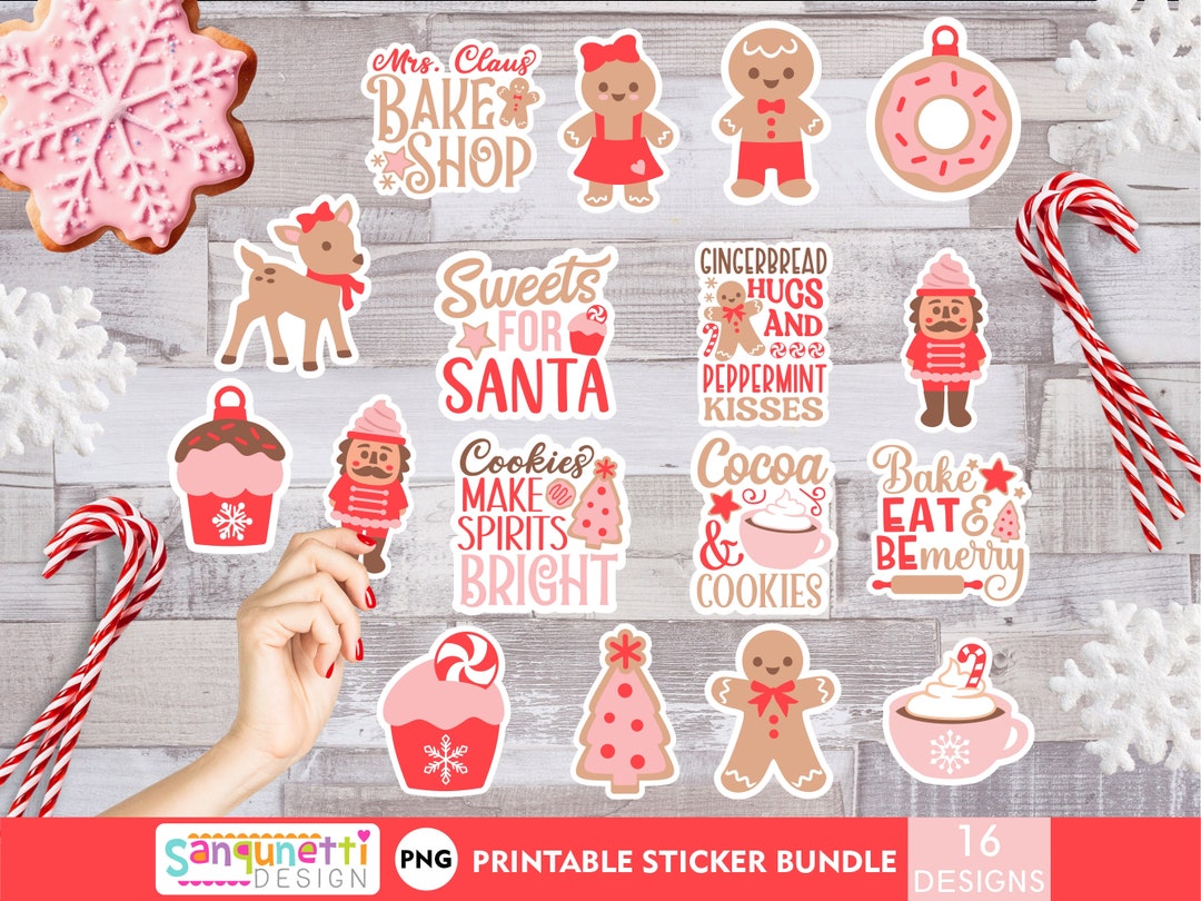 Mrs Claus Bakery Christmas PNG Sticker Bundle - Etsy