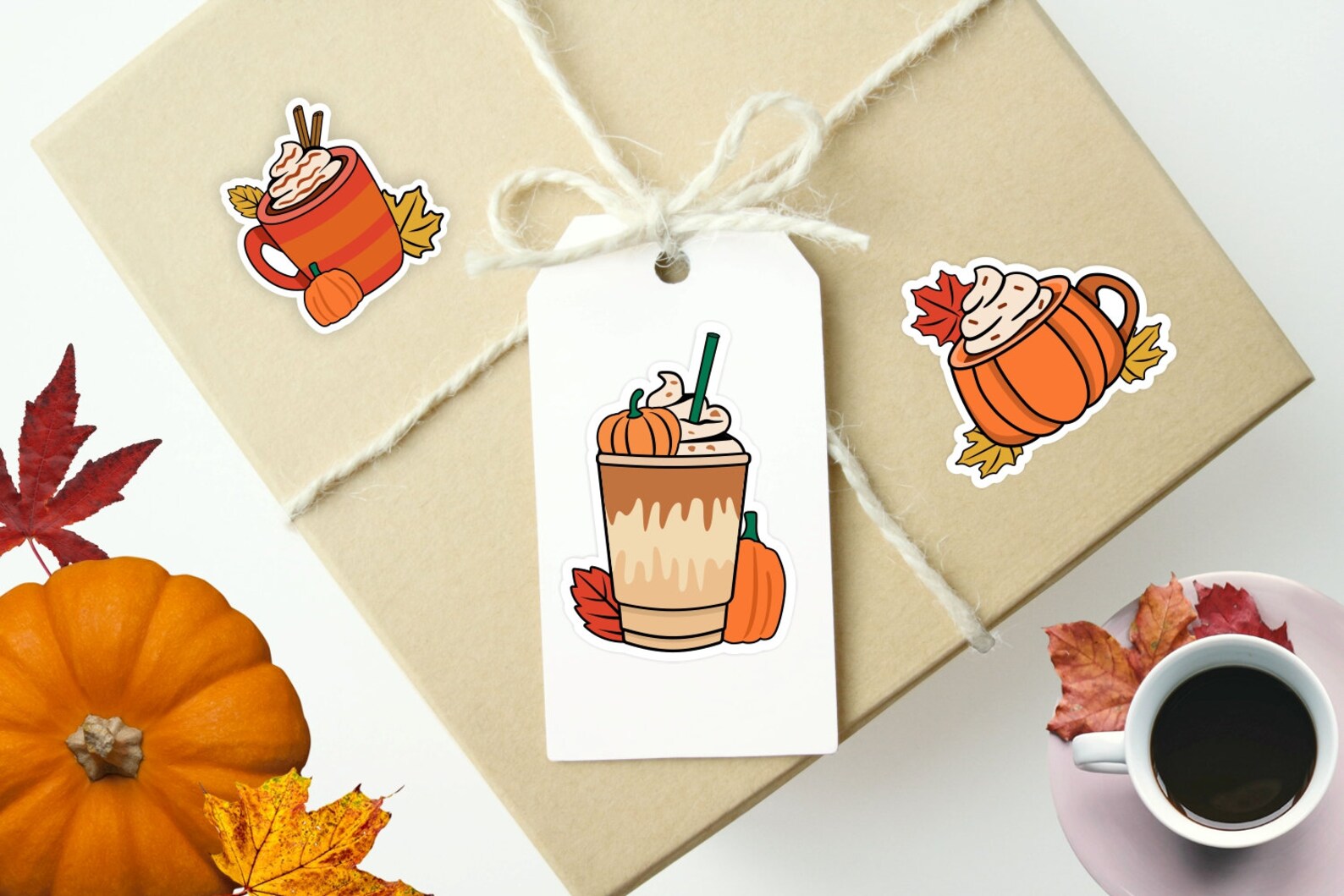 Fall Coffee Sticker Bundle Pumpkin Spice Latte Stickers - Etsy