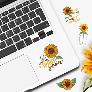Sunflower PNG Stickers, Sunflower Digital Sticker Bundle - Etsy