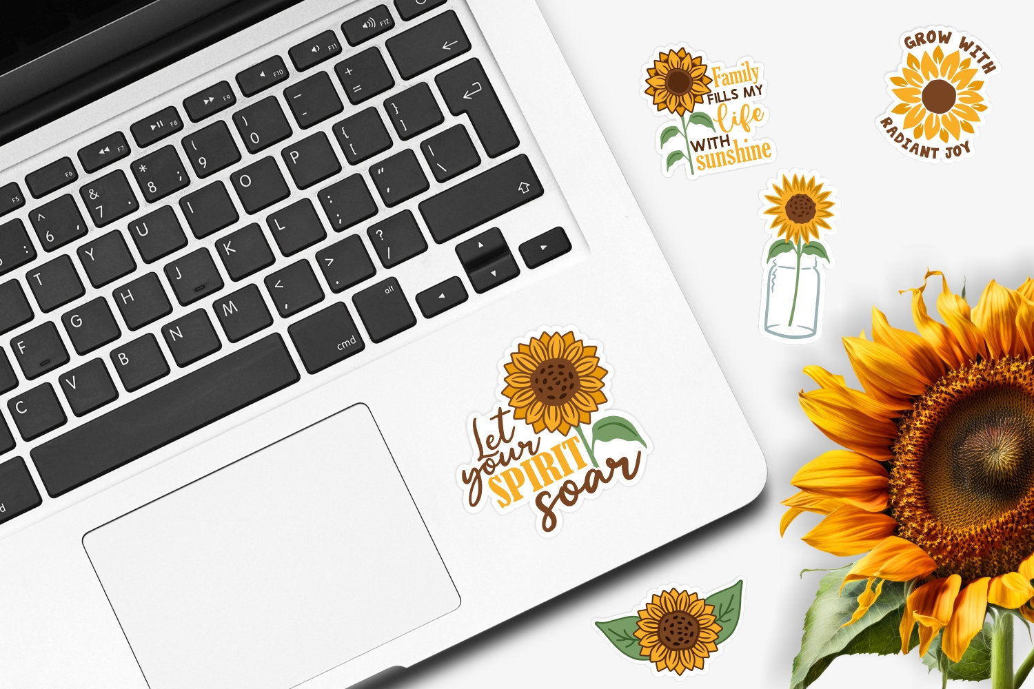 Sunflower PNG Stickers, Sunflower Digital Sticker Bundle - Etsy