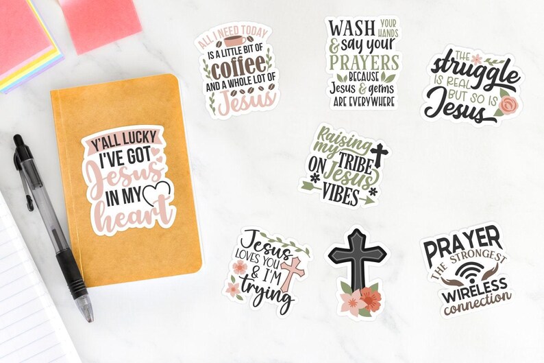 Funny Christian PNG Stickers, Faith Digital Stickers - Etsy