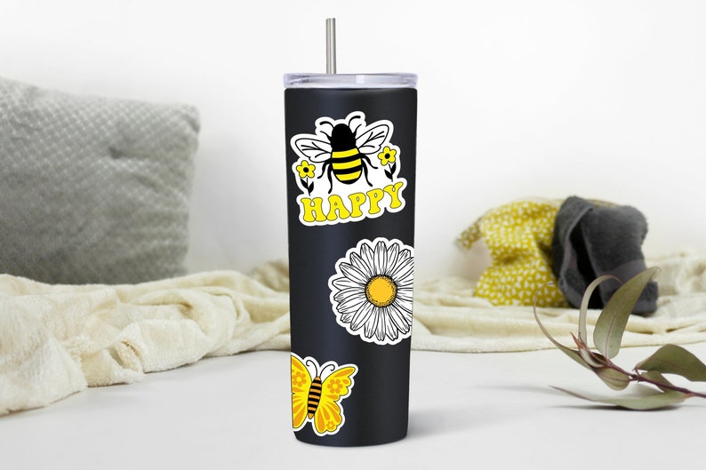 Yellow Positive PNG Sticker Bundle, Yellow Digital Stickers - Etsy