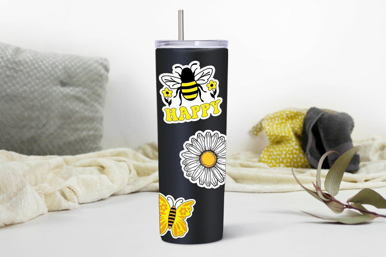 Yellow Positive PNG Sticker Bundle, Yellow Digital Stickers - Etsy