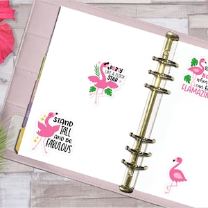 Sassy Flamingo PNG Sticker Bundle, Tropical Digital Stickers - Etsy
