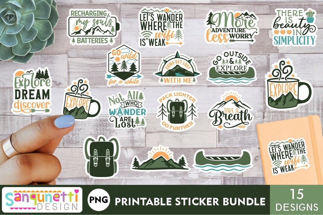 Explore PNG Stickers, Adventure Digital Stickers - Etsy