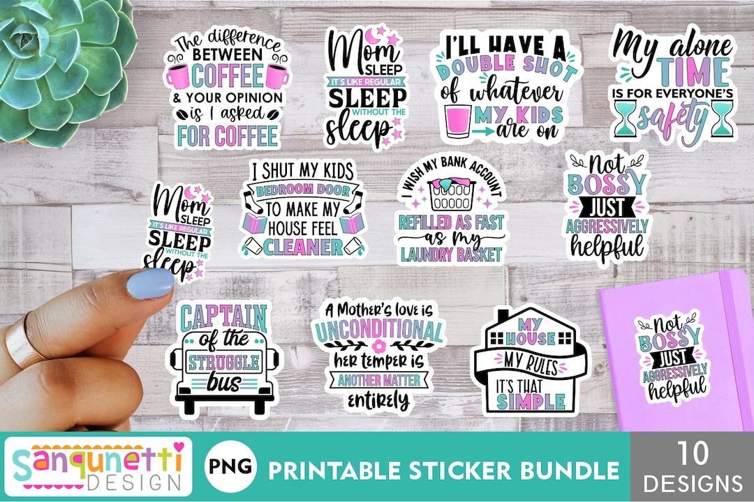 Sarcastic Mom PNG Stickers, Funny Mom Digital Stickers - Etsy