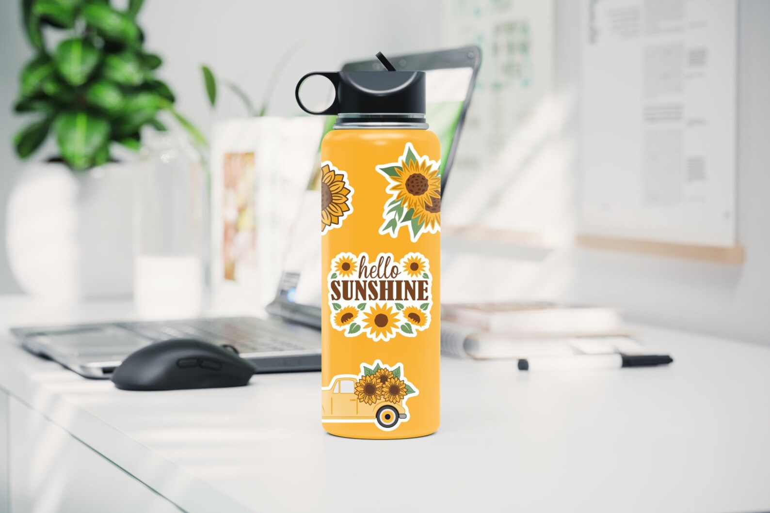 Sunflower PNG Stickers, Sunflower Digital Sticker Bundle - Etsy