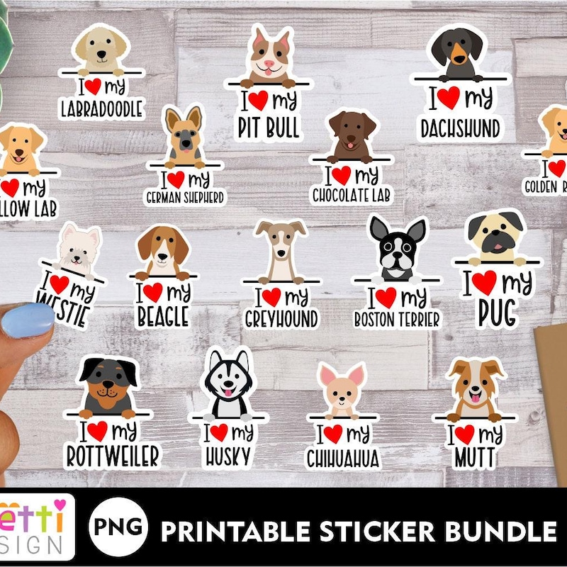 Stickers de perros - Etsy México