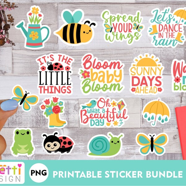 Spring Stickers - Etsy