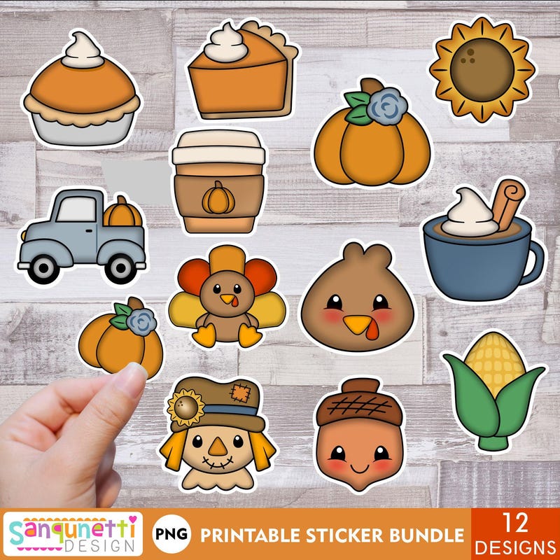 Thanksgiving Stickers - Etsy