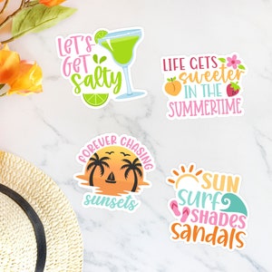 Summer Lettering PNG Sticker Bundle, Beach Sayings Stickers - Etsy