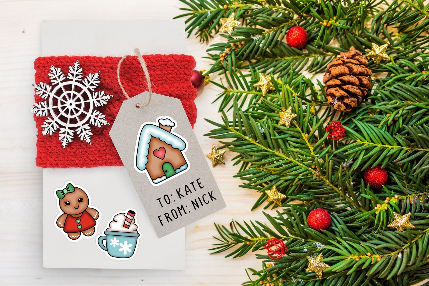 Chunky Christmas Stickers, Cute Christmas Stickers - Etsy