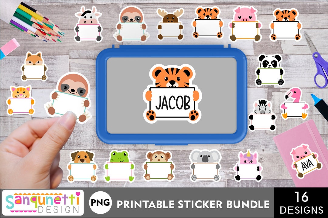Animals Holding Signs Digital Stickers, Animal PNG Sticker Bundle - Etsy