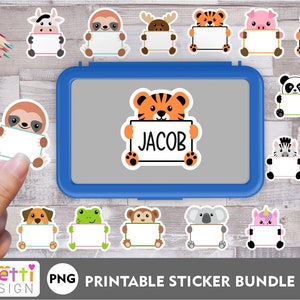 Animals Holding Signs Digital Stickers, Animal PNG Sticker Bundle - Etsy