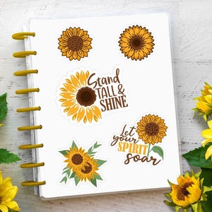 Sunflower PNG Stickers, Sunflower Digital Sticker Bundle - Etsy