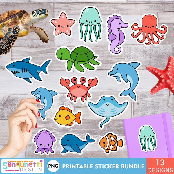 Ocean Stickers - Etsy