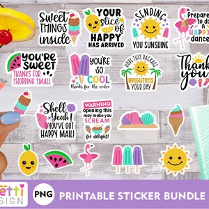 Summer Packaging PNG Stickers Business Digital Stickers - Etsy