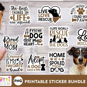 Rescue Dog Stickers, Dog Digital Sticker Bundle - Etsy