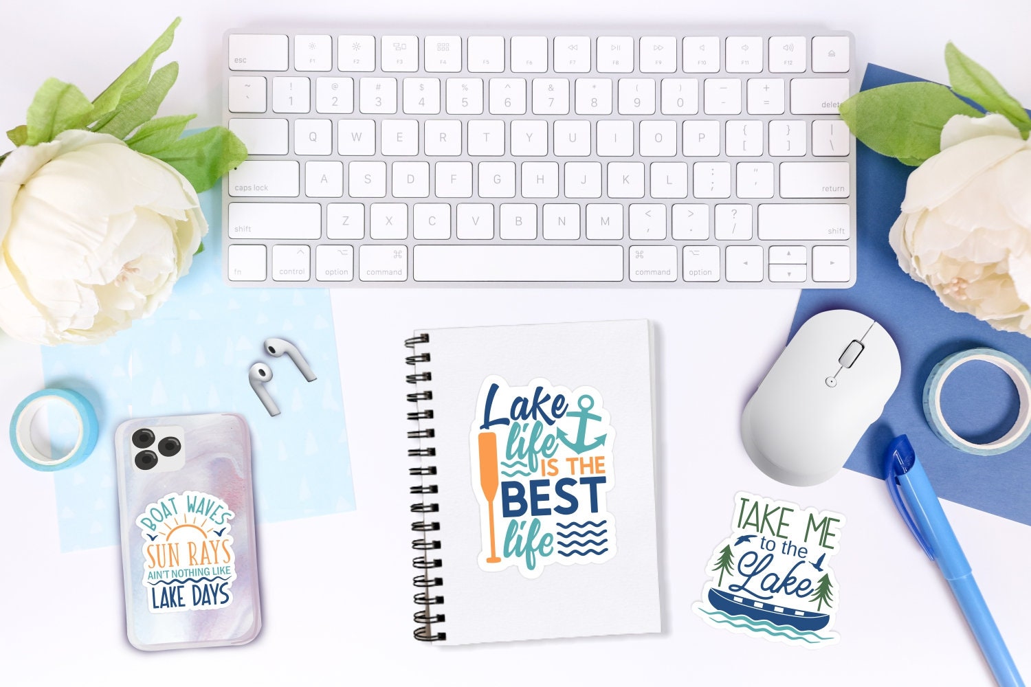 Lake Sticker PNG Bundle Summer Lake Digital Stickers - Etsy