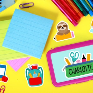 School Label PNG Stickers, Back to School Digital Stickers - Etsy