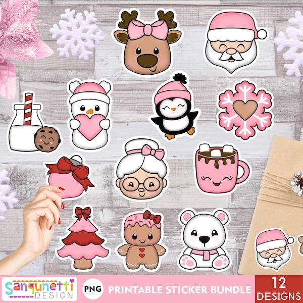Cute Christmas Stickers - Etsy