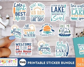 Beach and Summer PNG Sticker Bundle, Beach Digital Stickers - Etsy