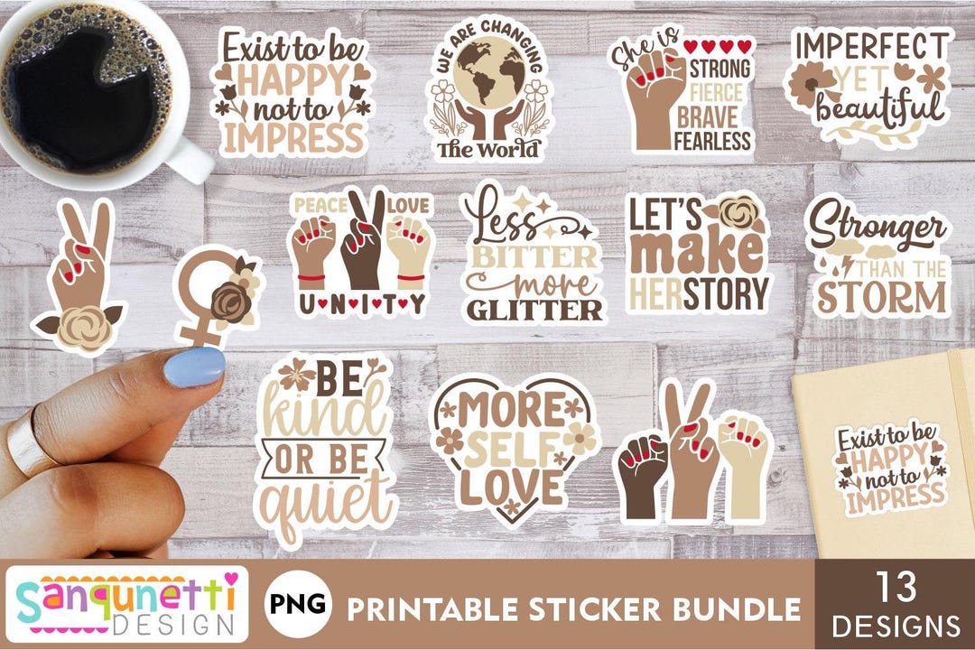 Inspirational Women PNG Stickers, Woman Empowerment Digital Stickers - Etsy