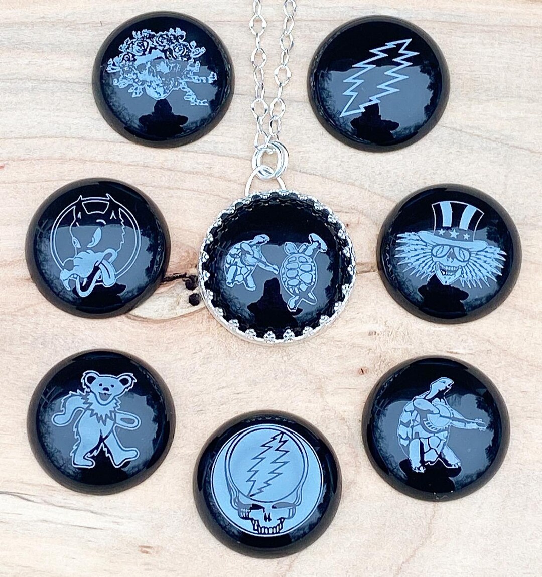 Sterling Silver and Engraved Black Onyx Pendants - Etsy