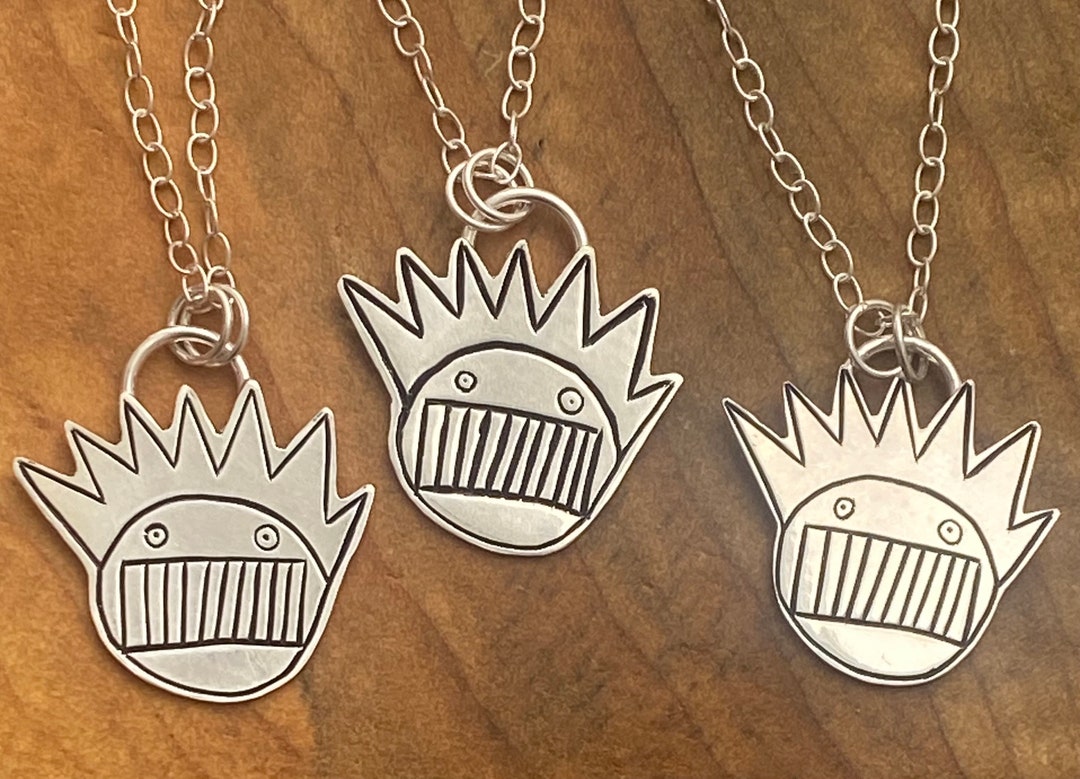 Hand Engraved Sterling Silver Boognish Pendant - Etsy