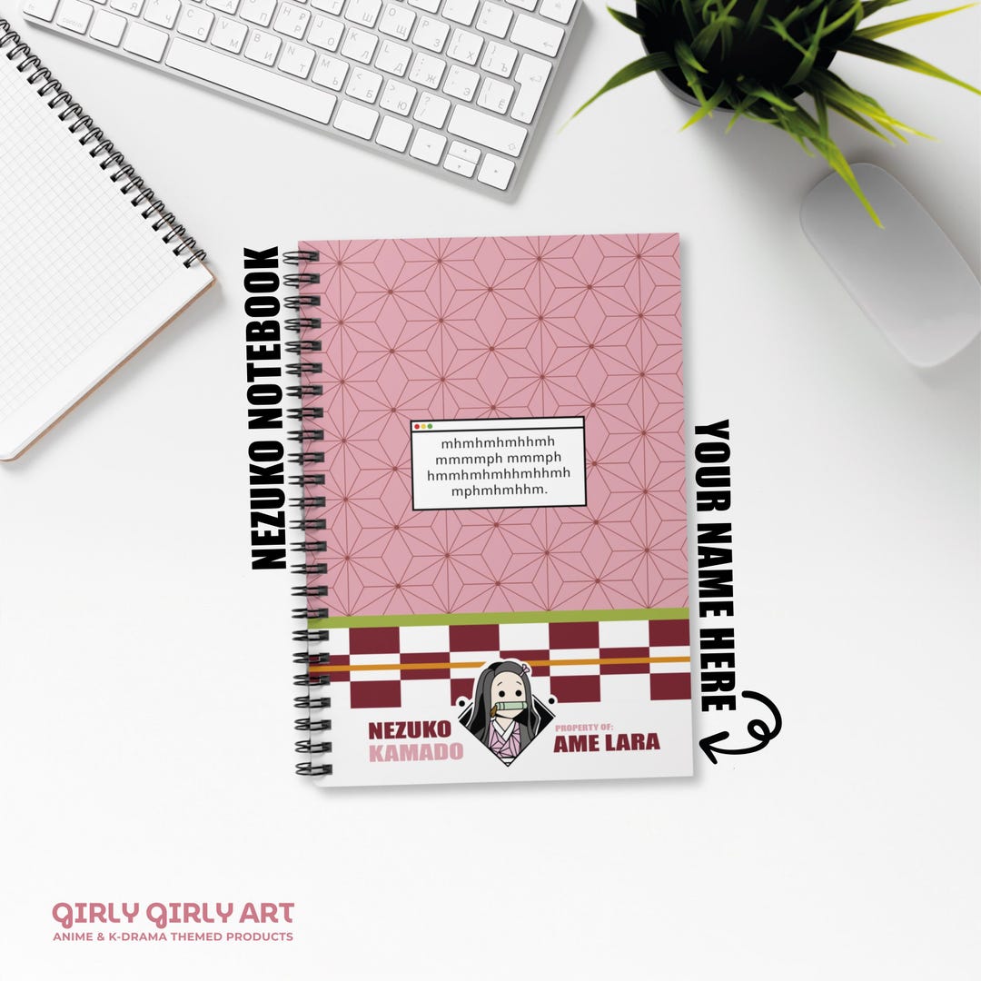 PERSONALIZED Nezuko Anime Notebook | Gift for Demon Slayer Fans ...