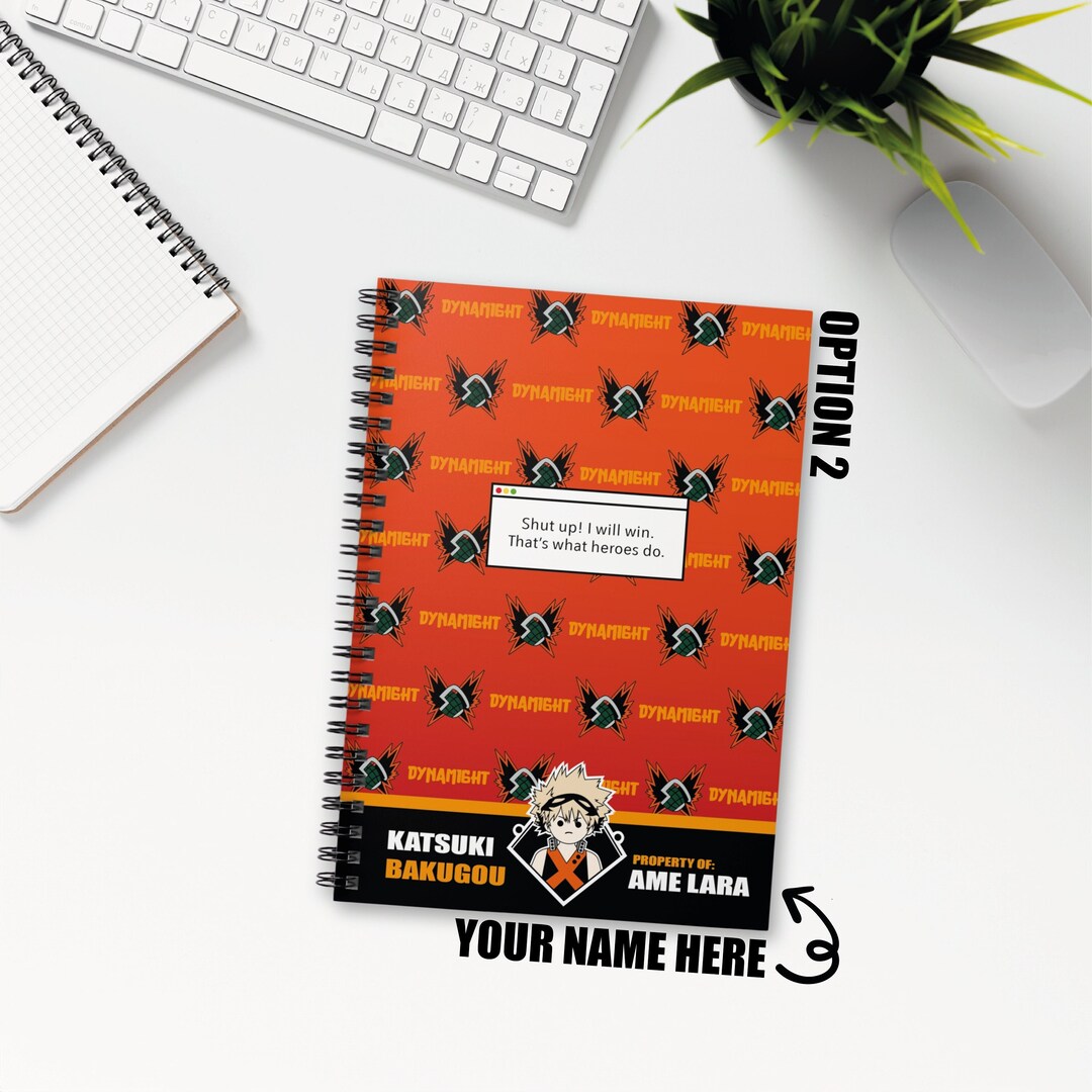 CUSTOM Bakugou Notebook My Hero Academia Notebook MHA Notebook Gift for ...