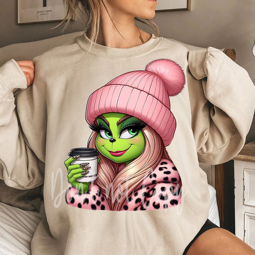 Boujee Grinch Png File,cute Grinch File,grinchmas Baby Grinch - Etsy