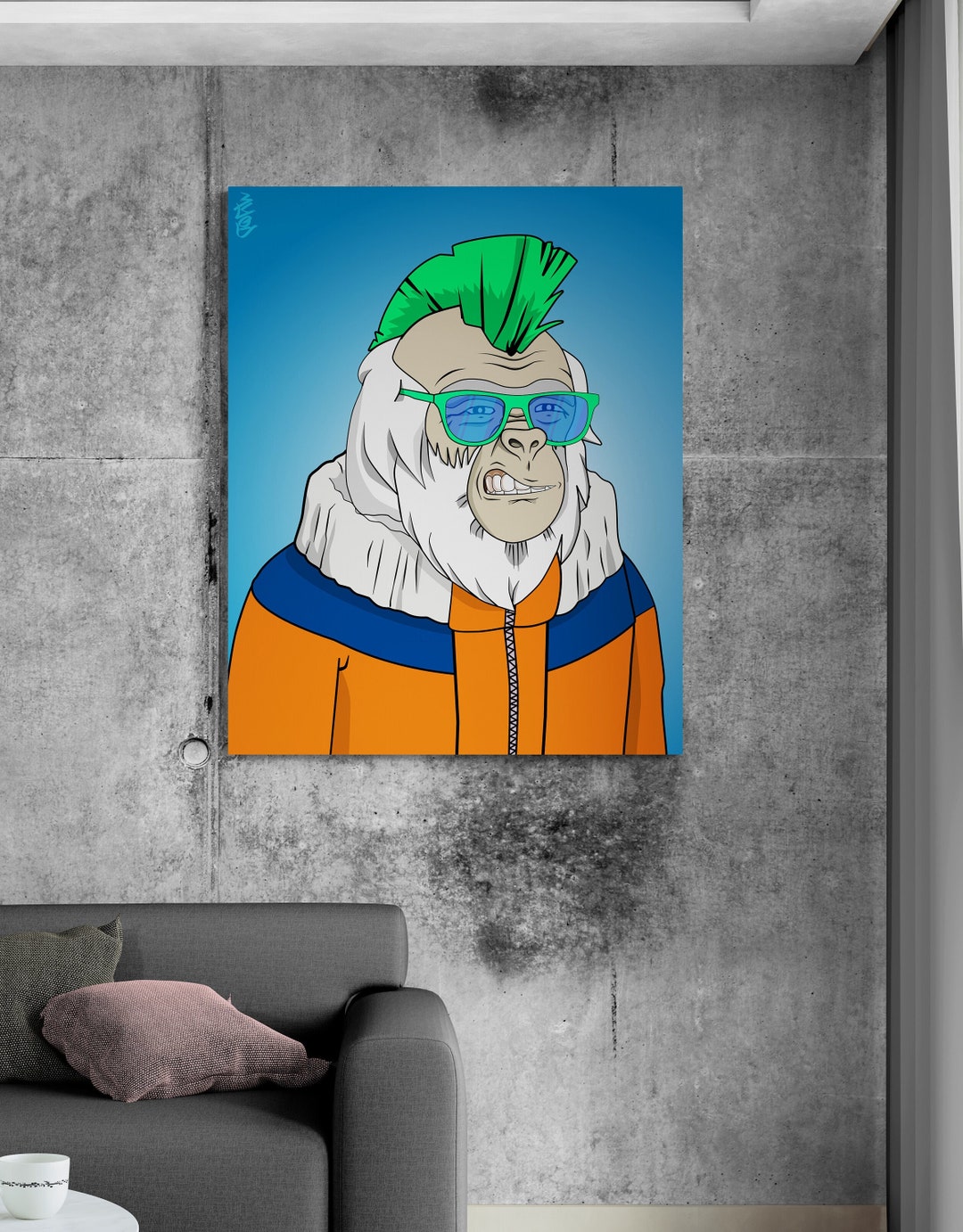 Ape SIX Digital Street Art planet of the Bored Apes Collection Pop Art ...