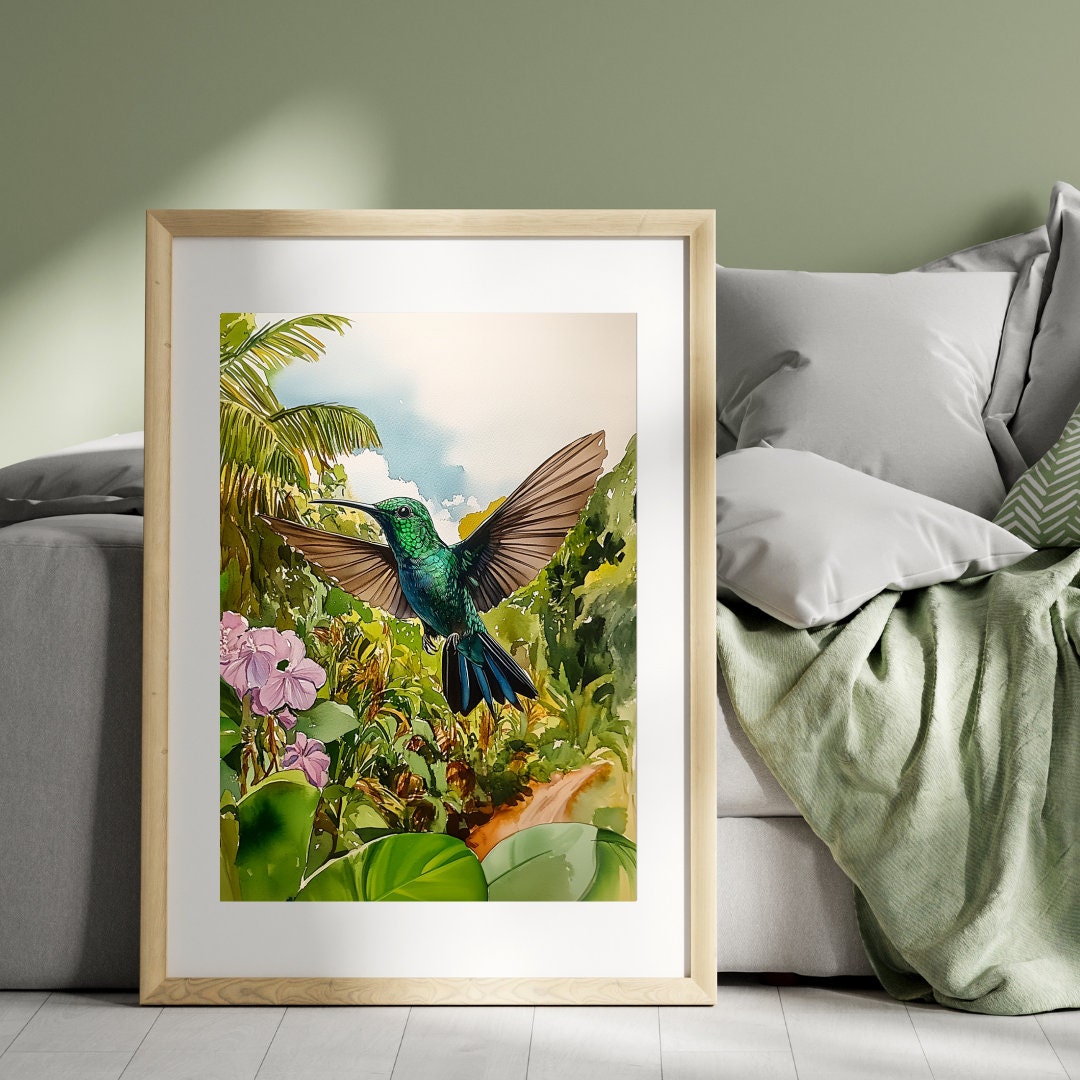 Puerto Rico Wall Art, Hummingbird Wall Art, Puerto Rico Gift, Boricua ...