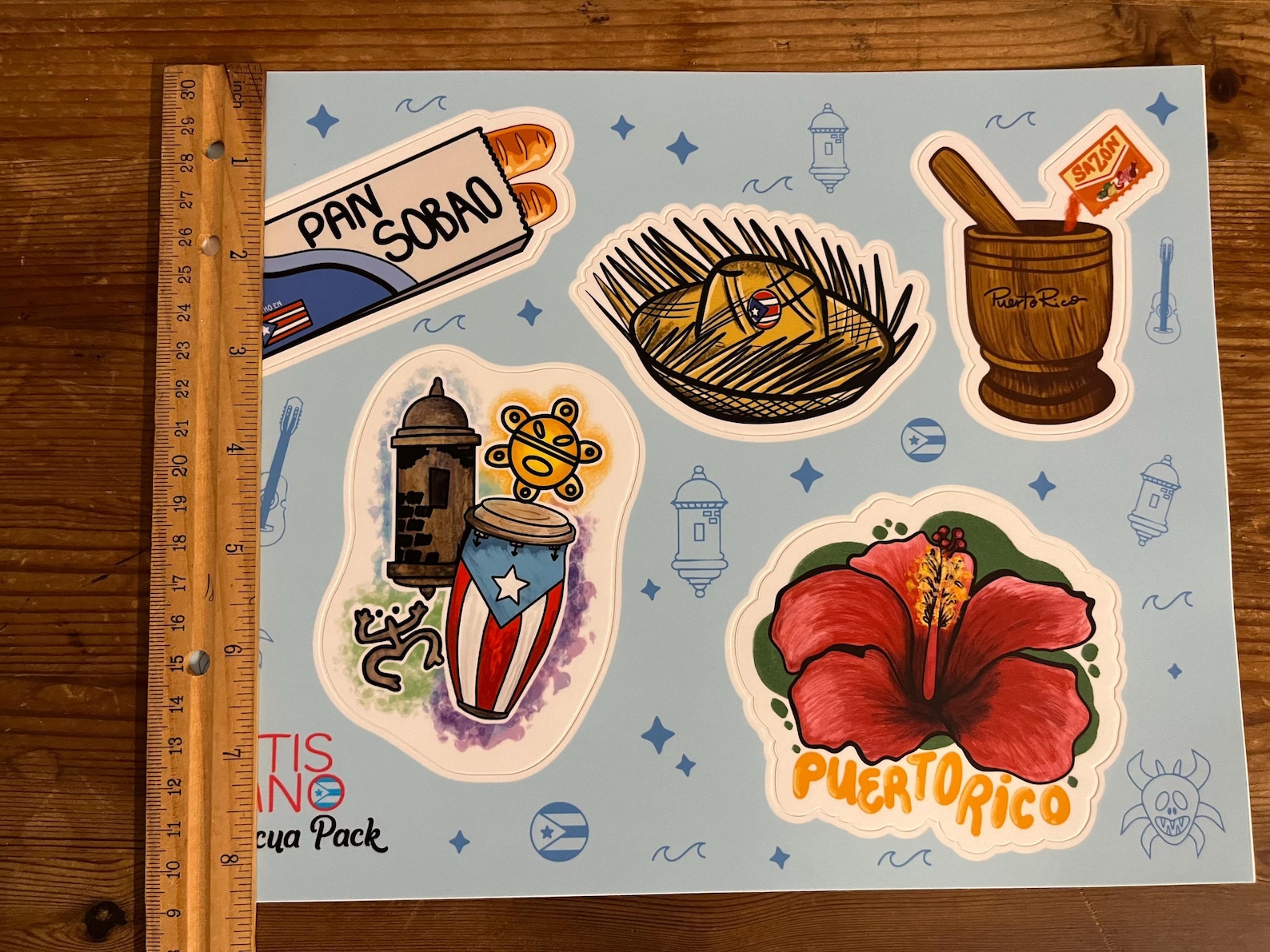 Puerto Rico Vinyl Sticker Sheet, Kiss Cut Stickers, Premium Stickers ...