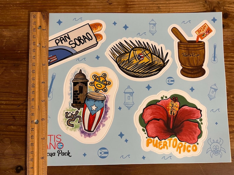 Puerto Rico Vinyl Sticker Sheet, Kiss Cut Stickers, Premium Stickers ...