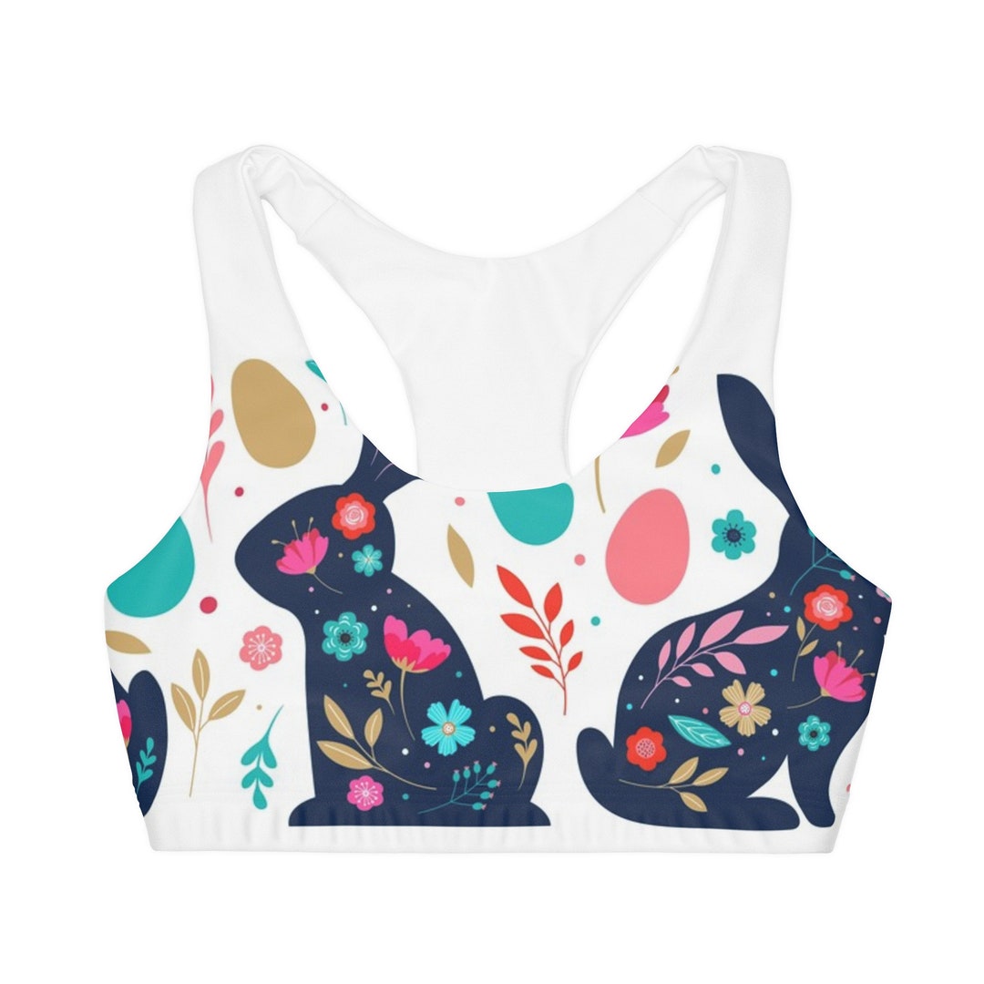 Easter Bunny, Girls' Double Lined Seamless Sports Bra (AOP) - Etsy