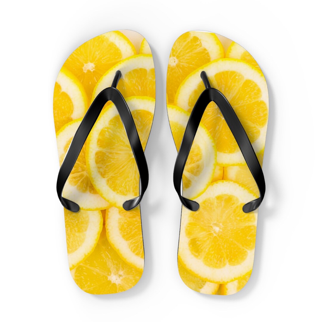 Lemon, Fruit Flip Flops - Etsy