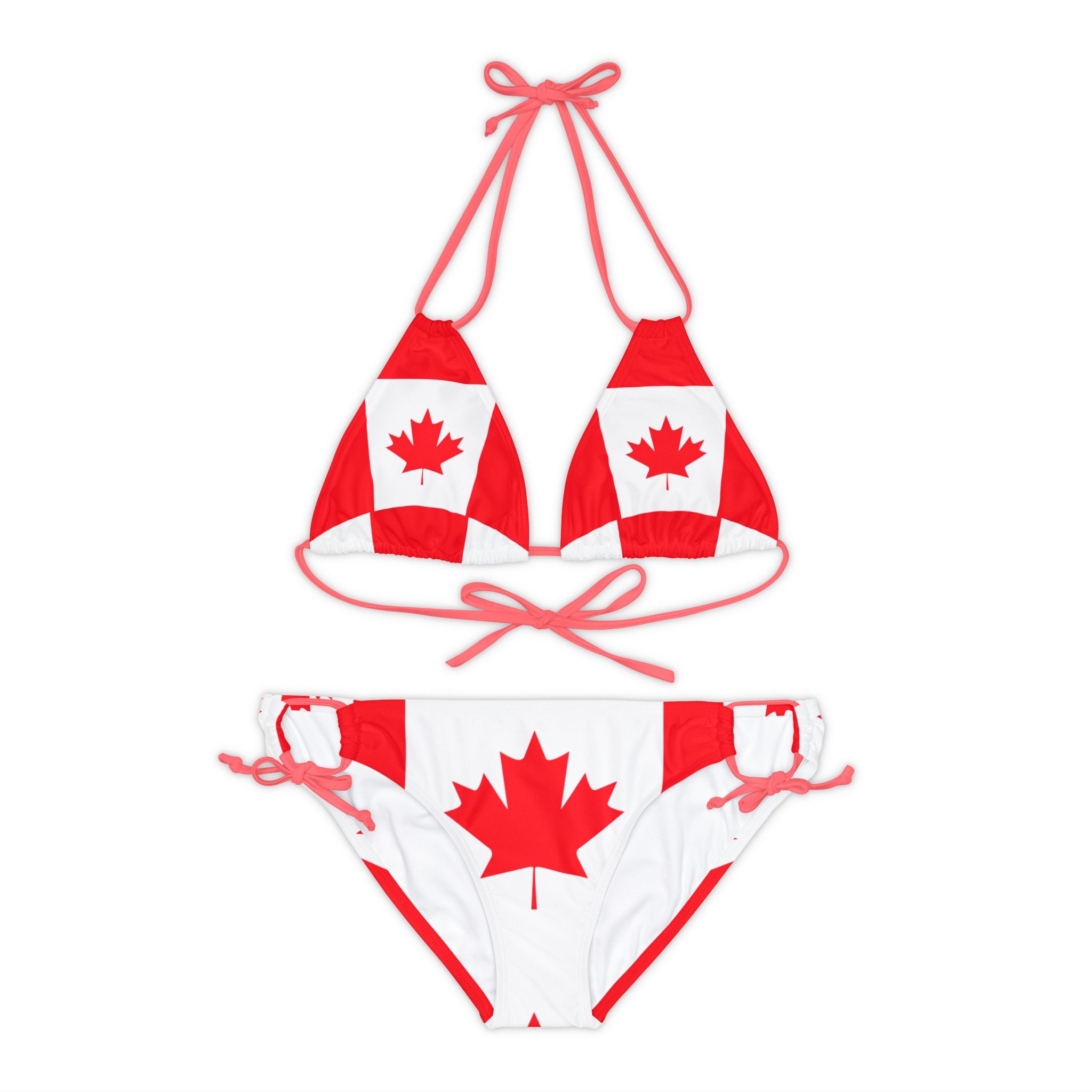 Canadian Flag, Strappy Bikini Set (AOP) - Etsy