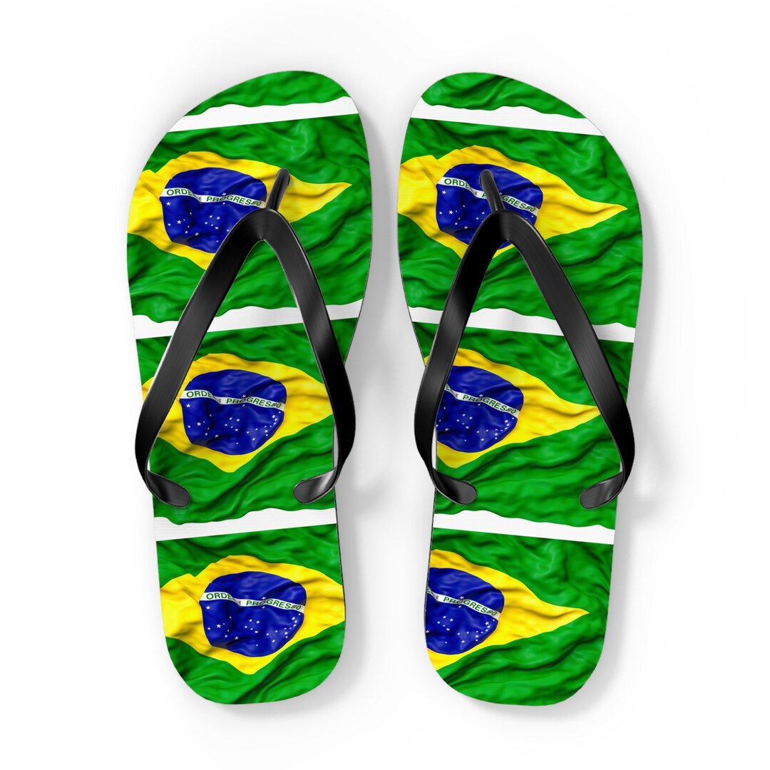 Brazilian Flag Flip Flops - Etsy