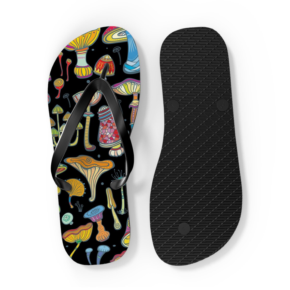 Mushroom, Botanical Flip Flops - Etsy