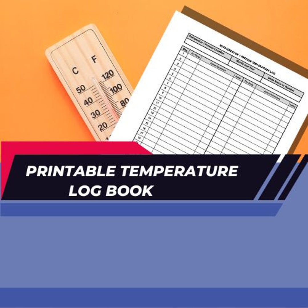 Printable Temperature Log Book - Etsy