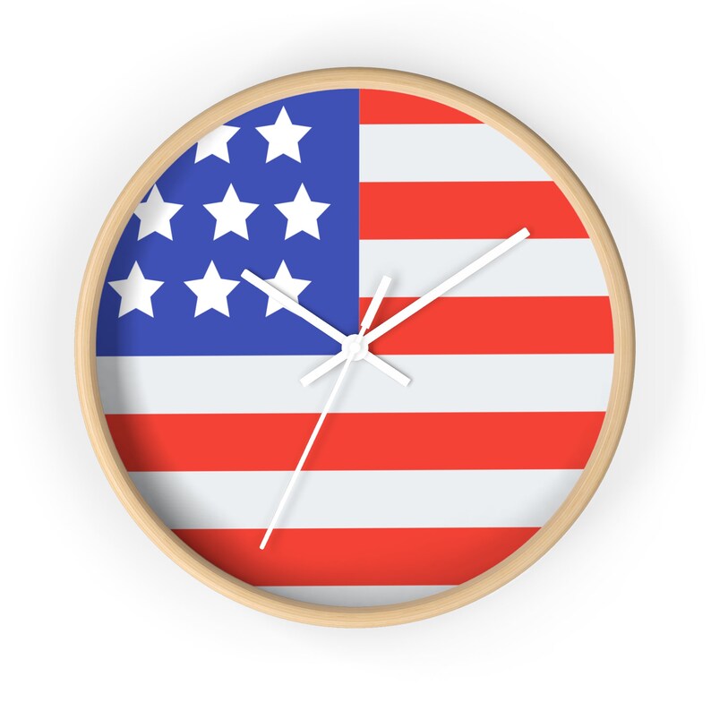 USA Flag, American Flag, Wall Clock - Etsy